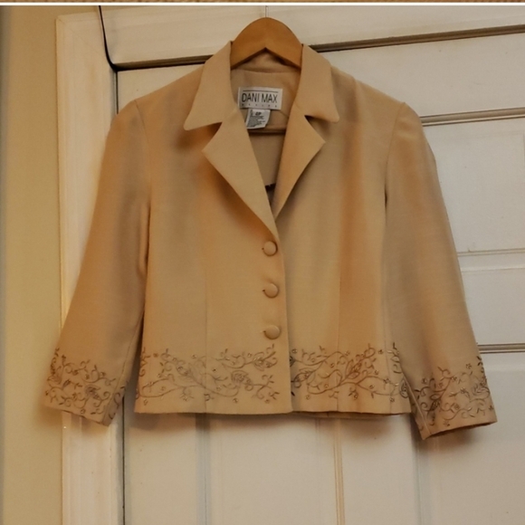 Dani Max | Jackets & Coats | Dani Max Elegant 2pc Cream Jacket Dress ...